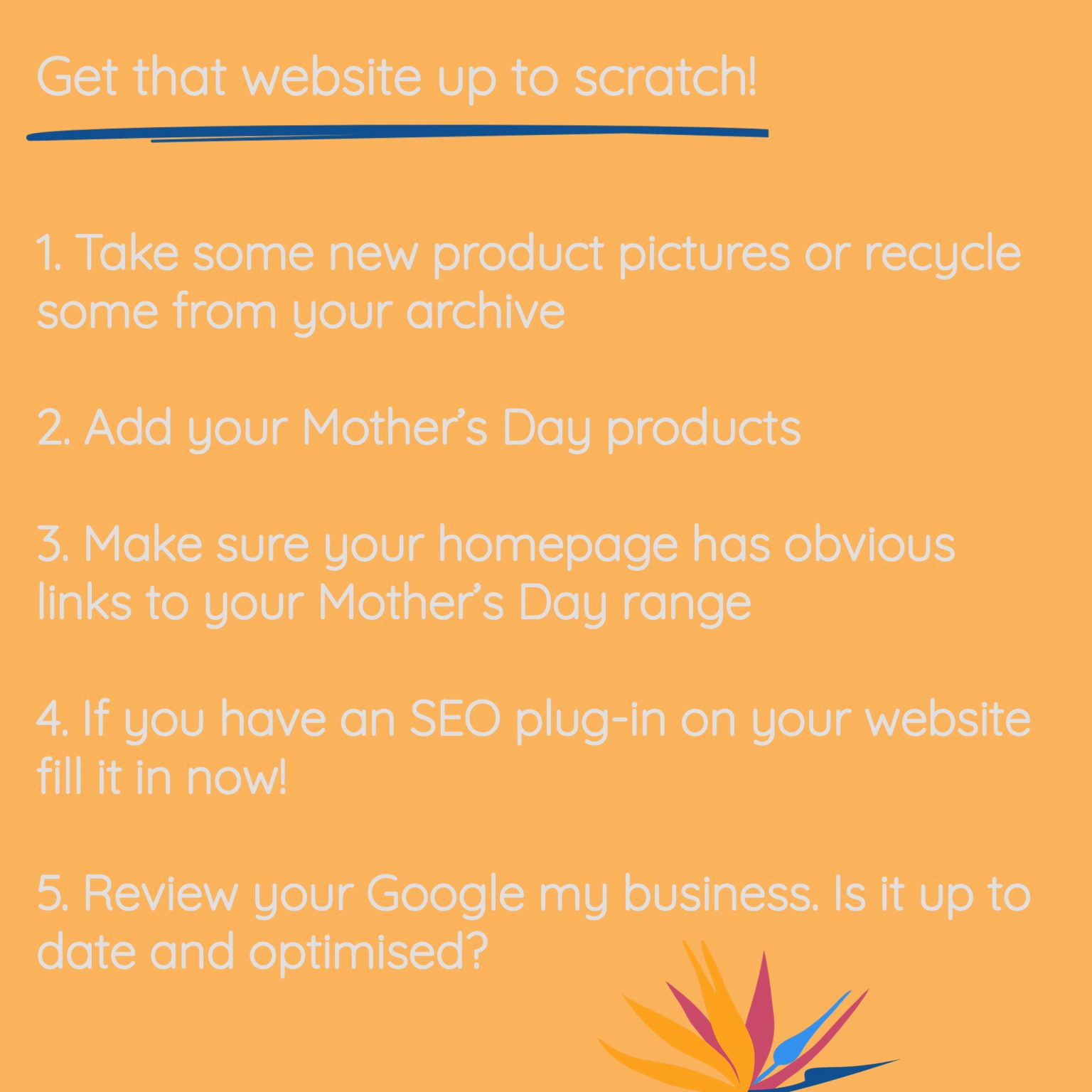 Mother's Day Checklist | Strelitzia | Florist Management Software